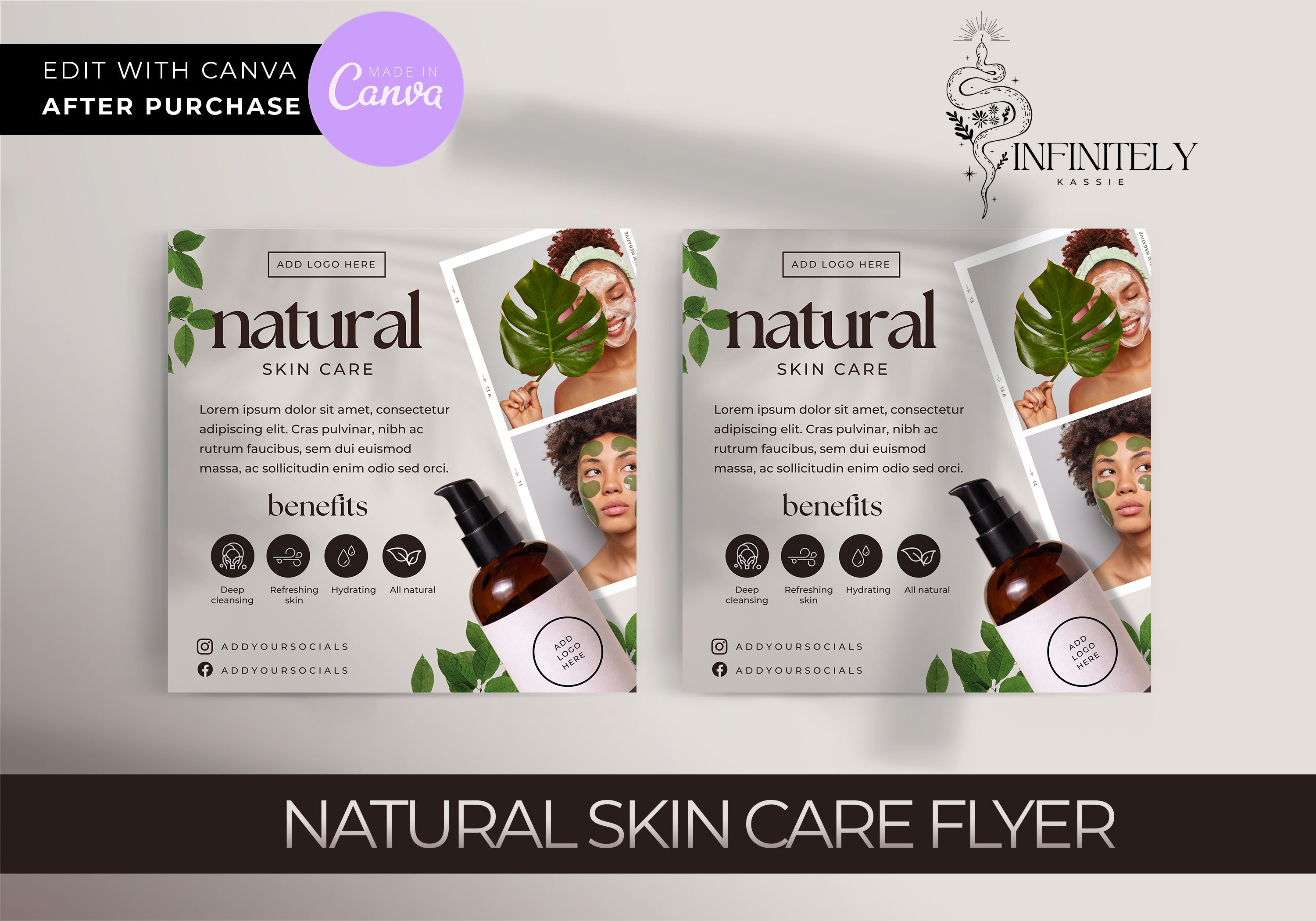 DIY Natural Skincare Flyer, Beauty Skin Care Template, Cosmetic ...