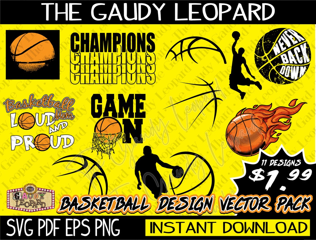 Basketball Vector Graphics Pack (digital Download) - Etsy