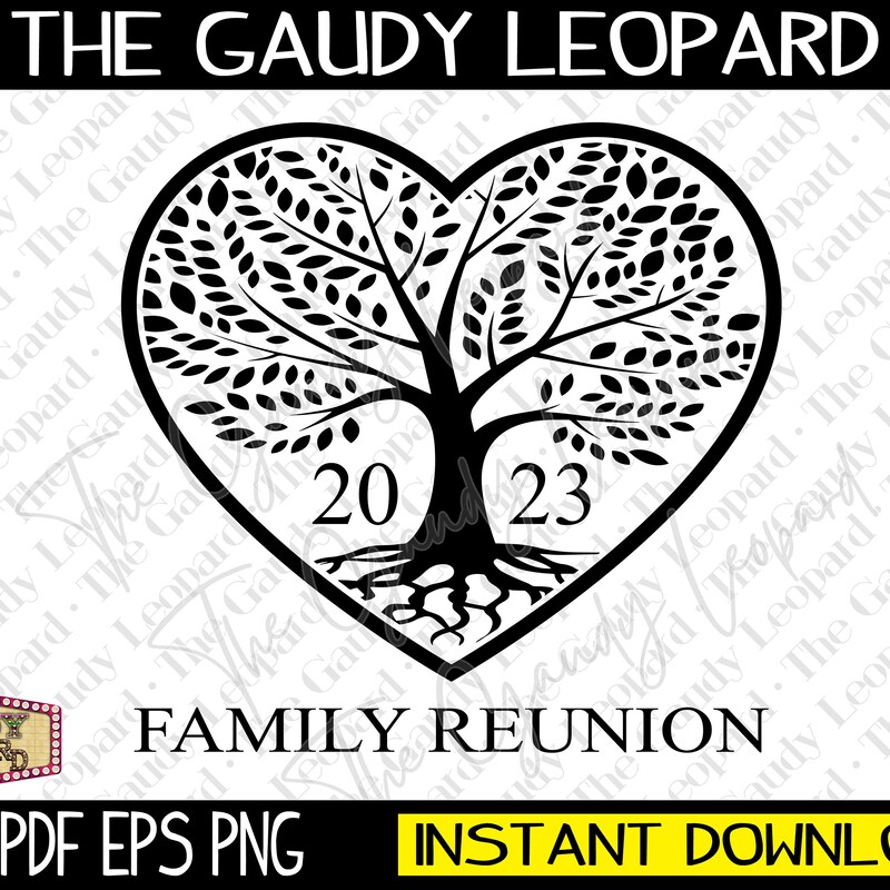 Family Reunion Tree With Heart Svg - Etsy