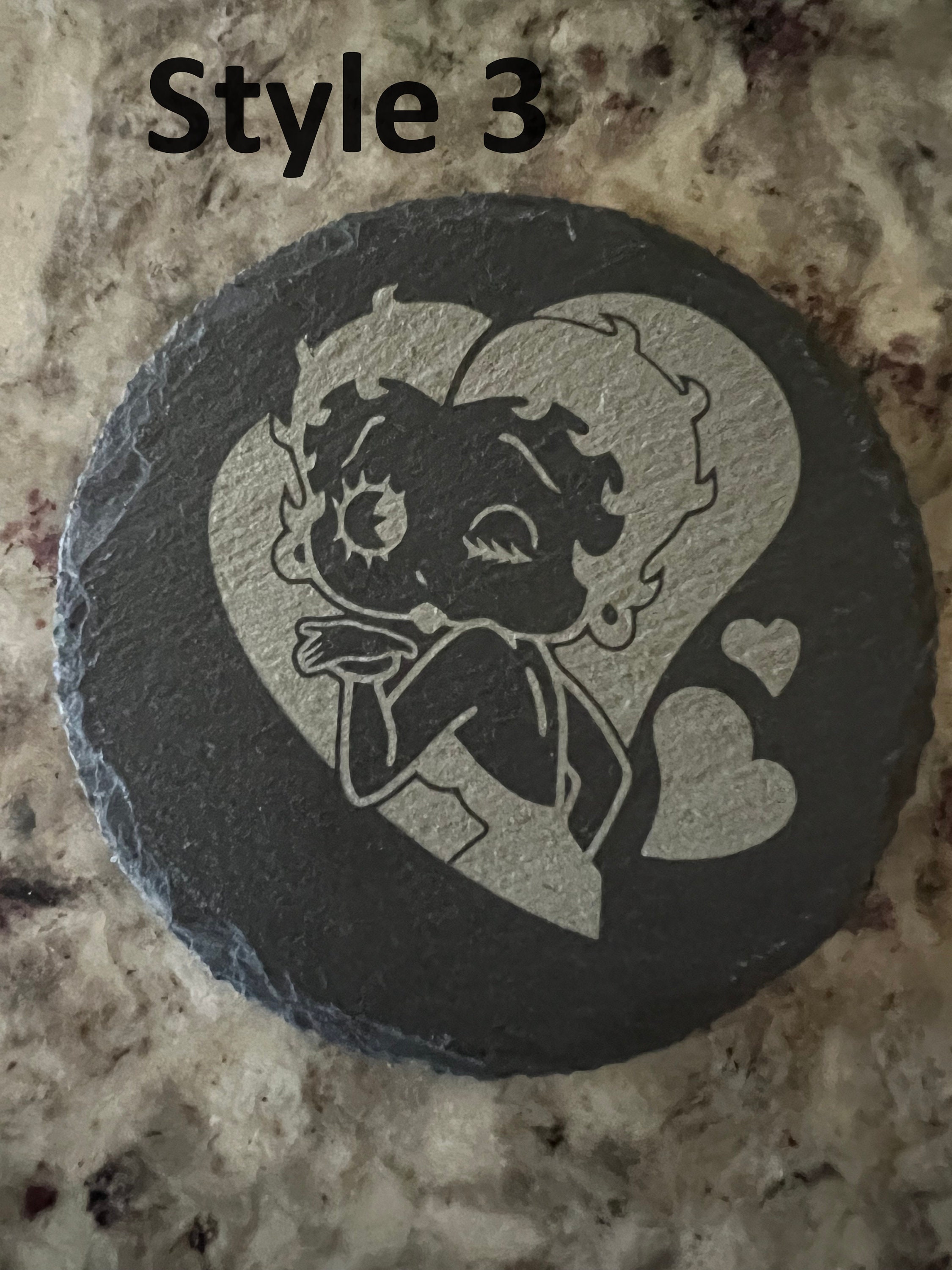 Betty Boop Stone Coasters, Wedding Gifts, Custom Slate Coasters ...
