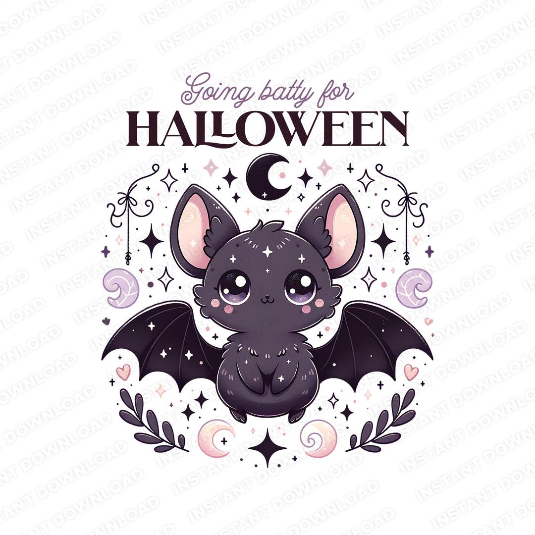 Halloween Png, Kawaii, Cute, Bat, Animals, Sublimation Designs ...