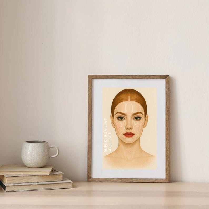 Face Anatomy Poster, Botox and Filler, Aesthetics Wall Art, Aesthetics ...