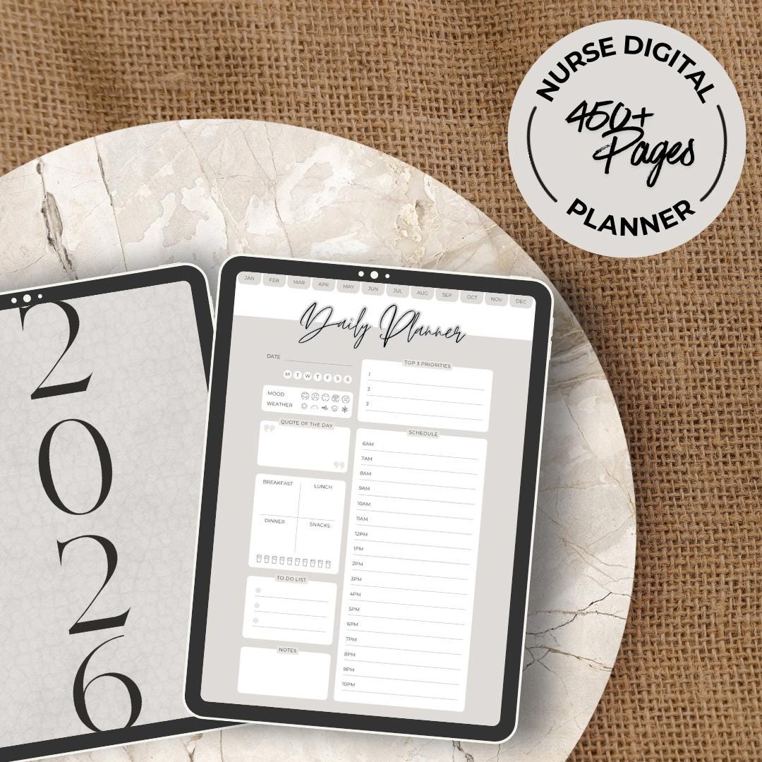 2026 Nurse Digital Planner / iPad Goodnotes Planner for Nurses ...
