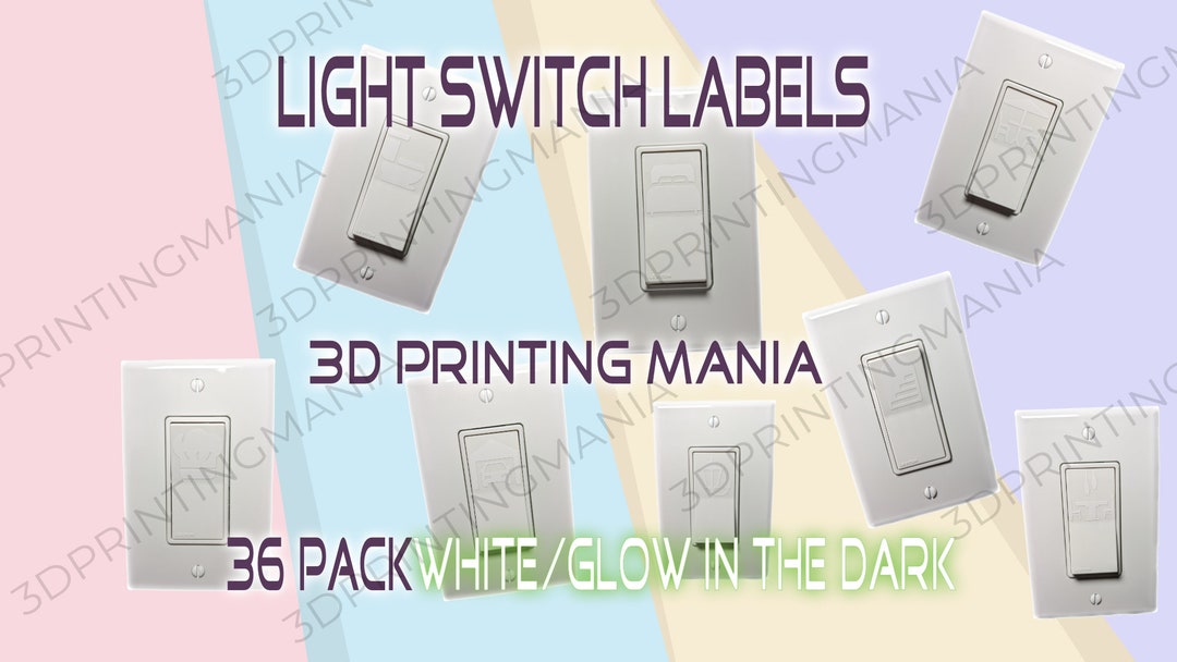 Light Switch Labels - Glow in the Dark - Decals - Stickers - Tags ...