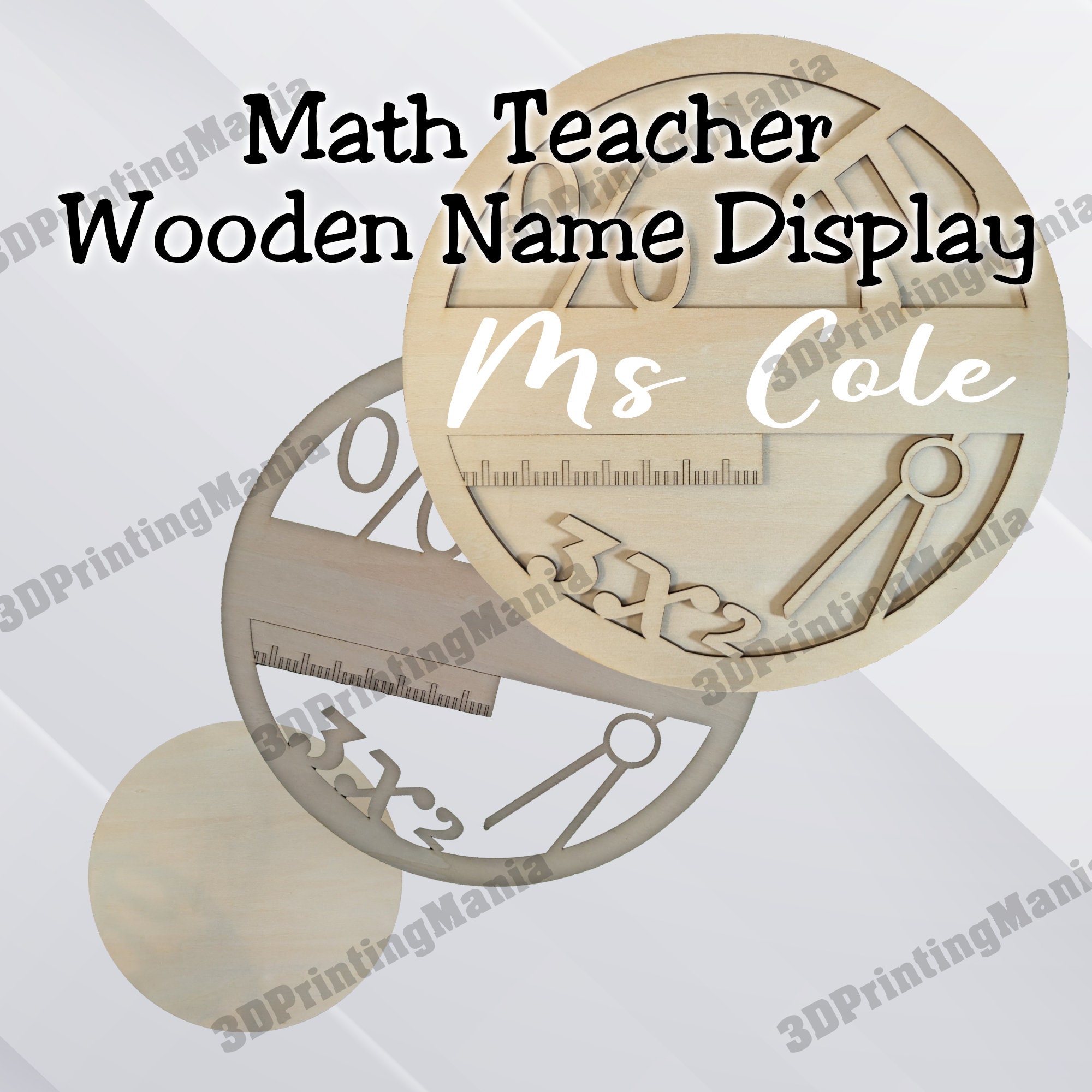 Math Teacher Sign Name Plate Display Custom Gift - Etsy