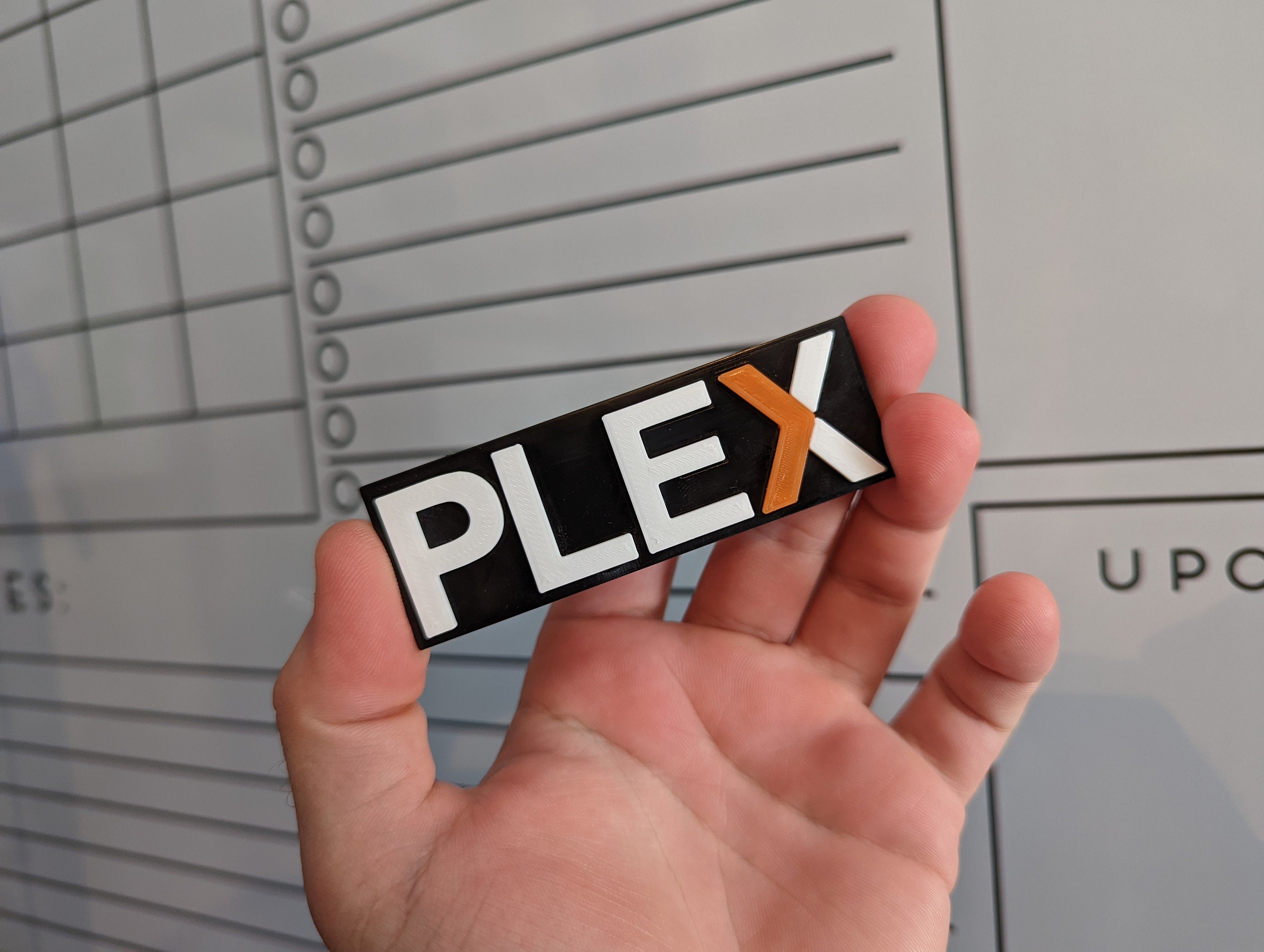 3D Printed Plex Badge old Logo - Etsy