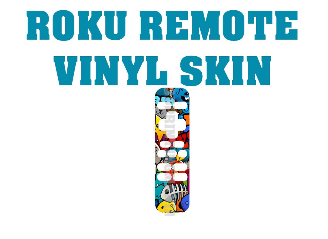 Custom Roku TV Smart TV Remote Vinyl Skin Graffiti Game Room Kids ...