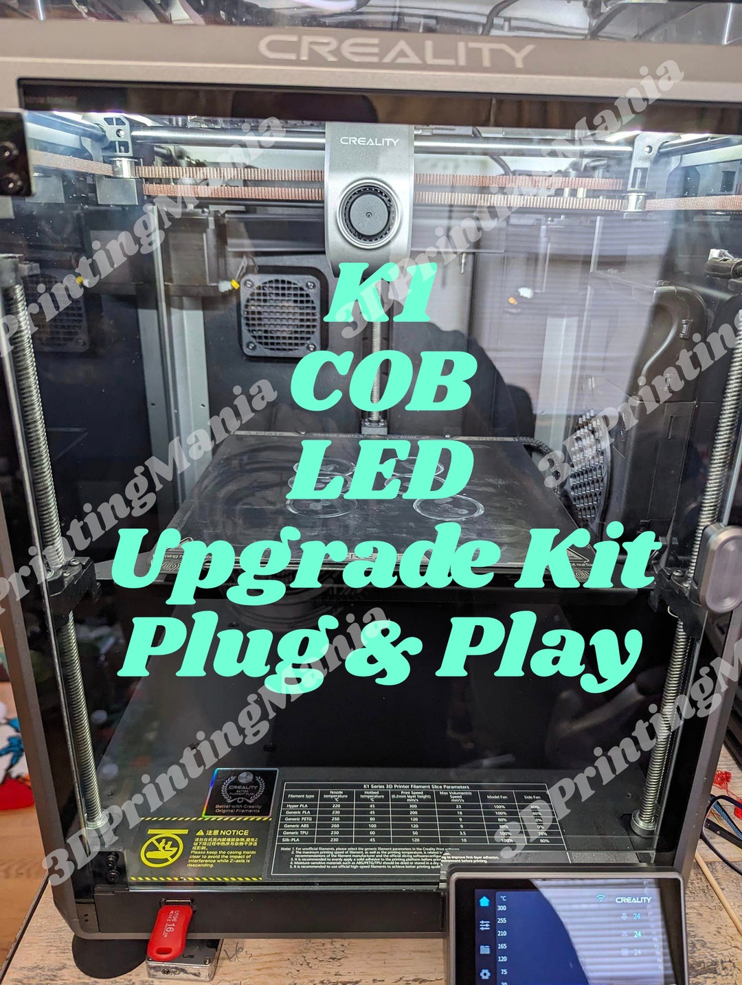3D Printer K1 - K1C - K1 Max - K2 Plus - LED Upgrade Kit - COB LED ...
