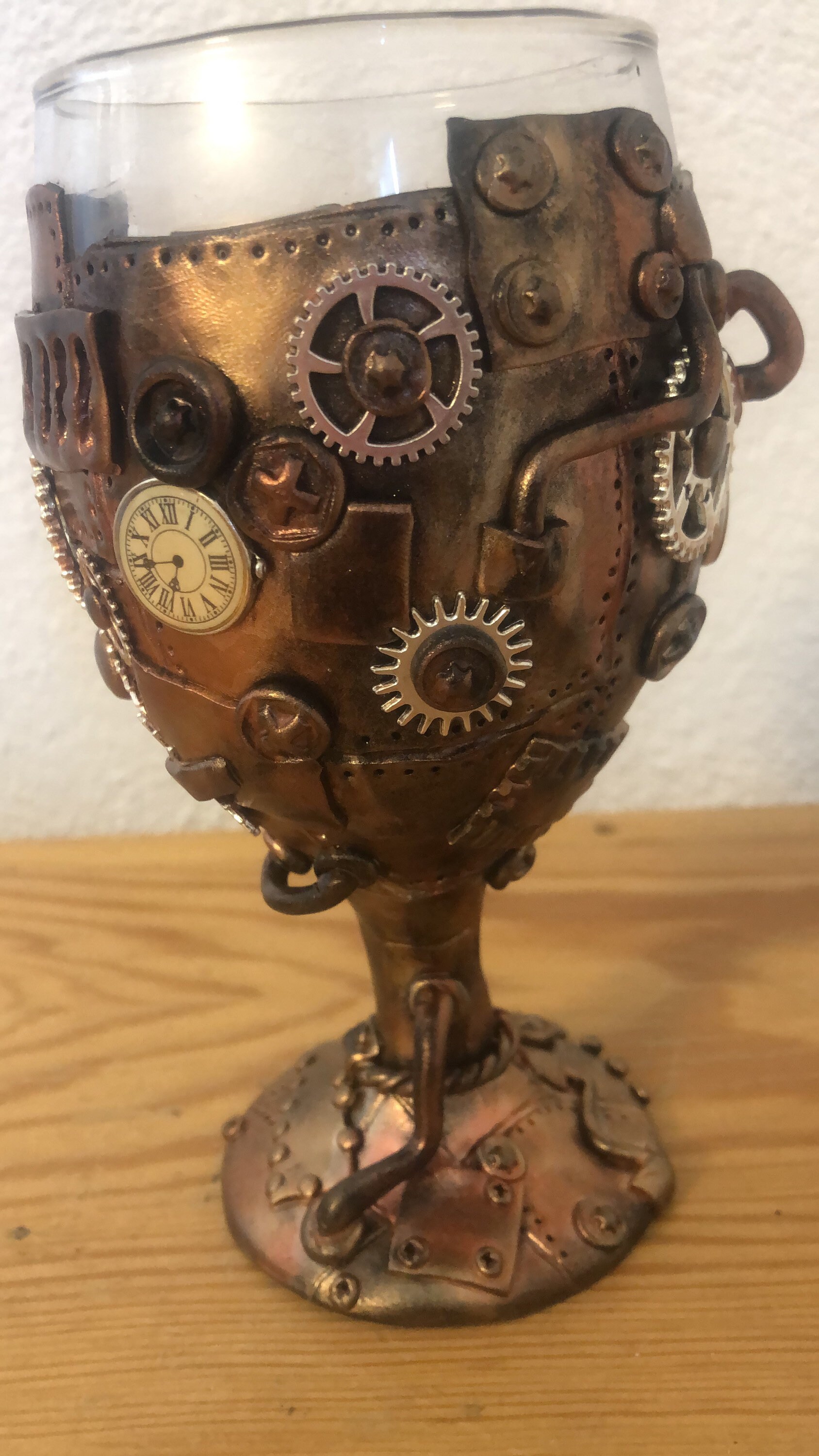 Steampunk Wine Glass - Etsy