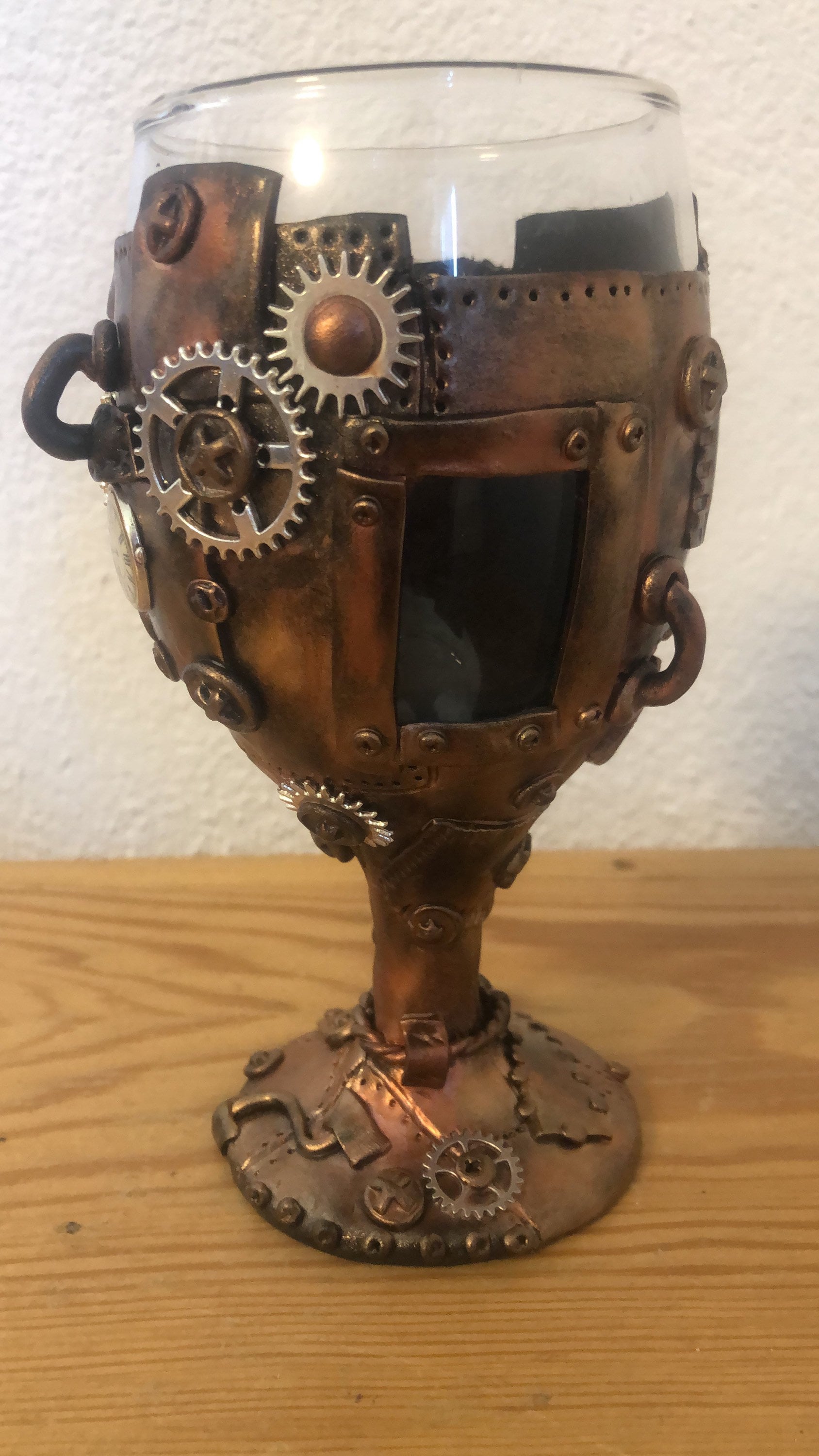 Steampunk Wine Glass - Etsy