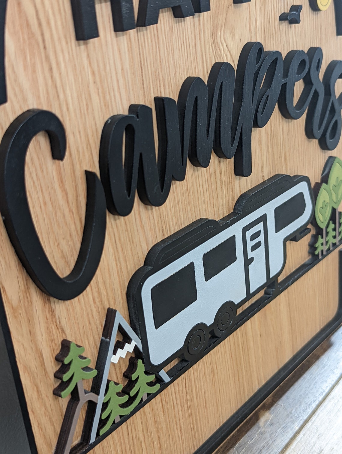 Happy Campers Personalized Welcome Sign Camper Door Hanger - Etsy