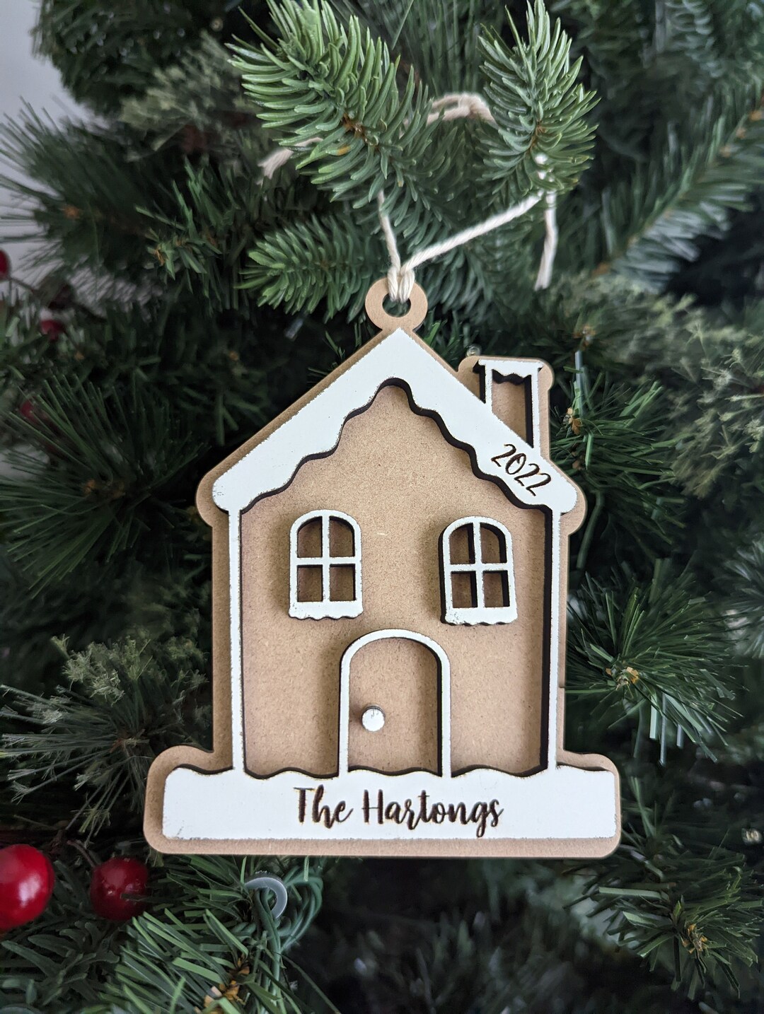 Personalized Gingerbread House Ornament - Etsy