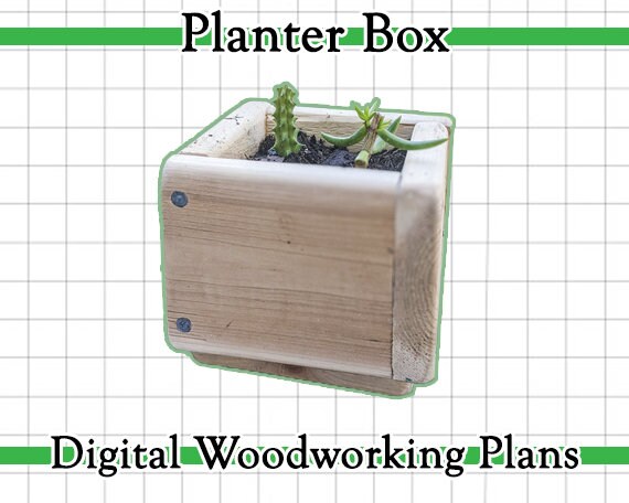 Tiny Box Planter Woodworking Plans DIGITAL DOWNLOAD PDF - Etsy