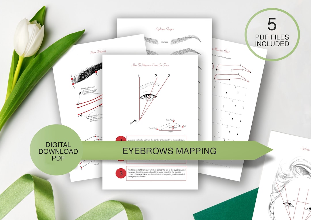 PDF Eyebrow Practice Sheets | 5 Pages of Eyebrows Mapping Practice ...
