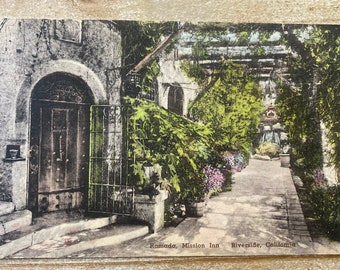 Riverside, California - Mission Inn Vintage Postcard Spanish Patio ...