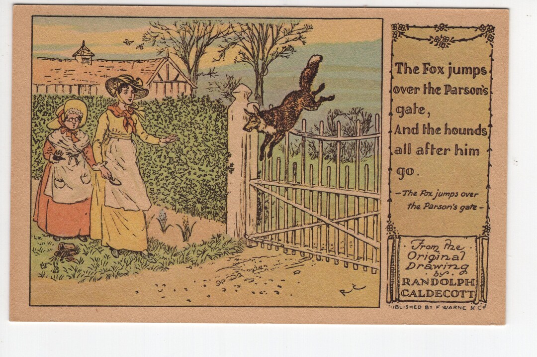 The Fox Jumps Over the Parson’s Gate * Randolph Caldecott * Nursery ...