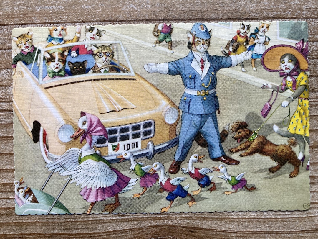Mainzer Cats * Goose Crossing * 4877 * Alfred Mainzer * Eugen Hartung ...