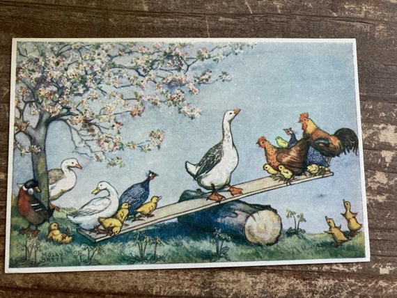 Fun on the Farm Geese Hens Seesaw 217 Molly Brett - Etsy