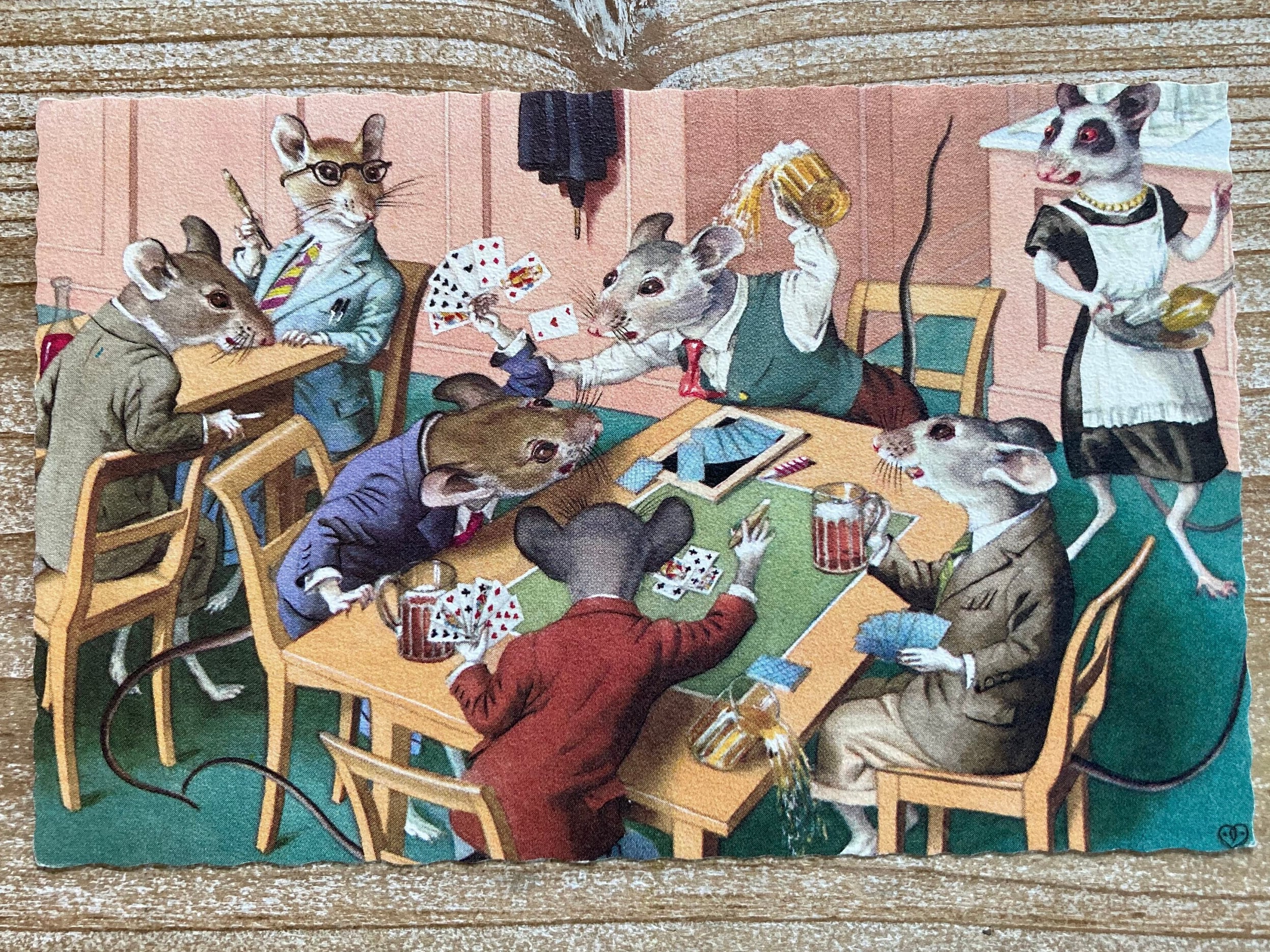 Mainzer Mice * Card Party * 4899 * Eugen Hartung * Unused * Vintage ...
