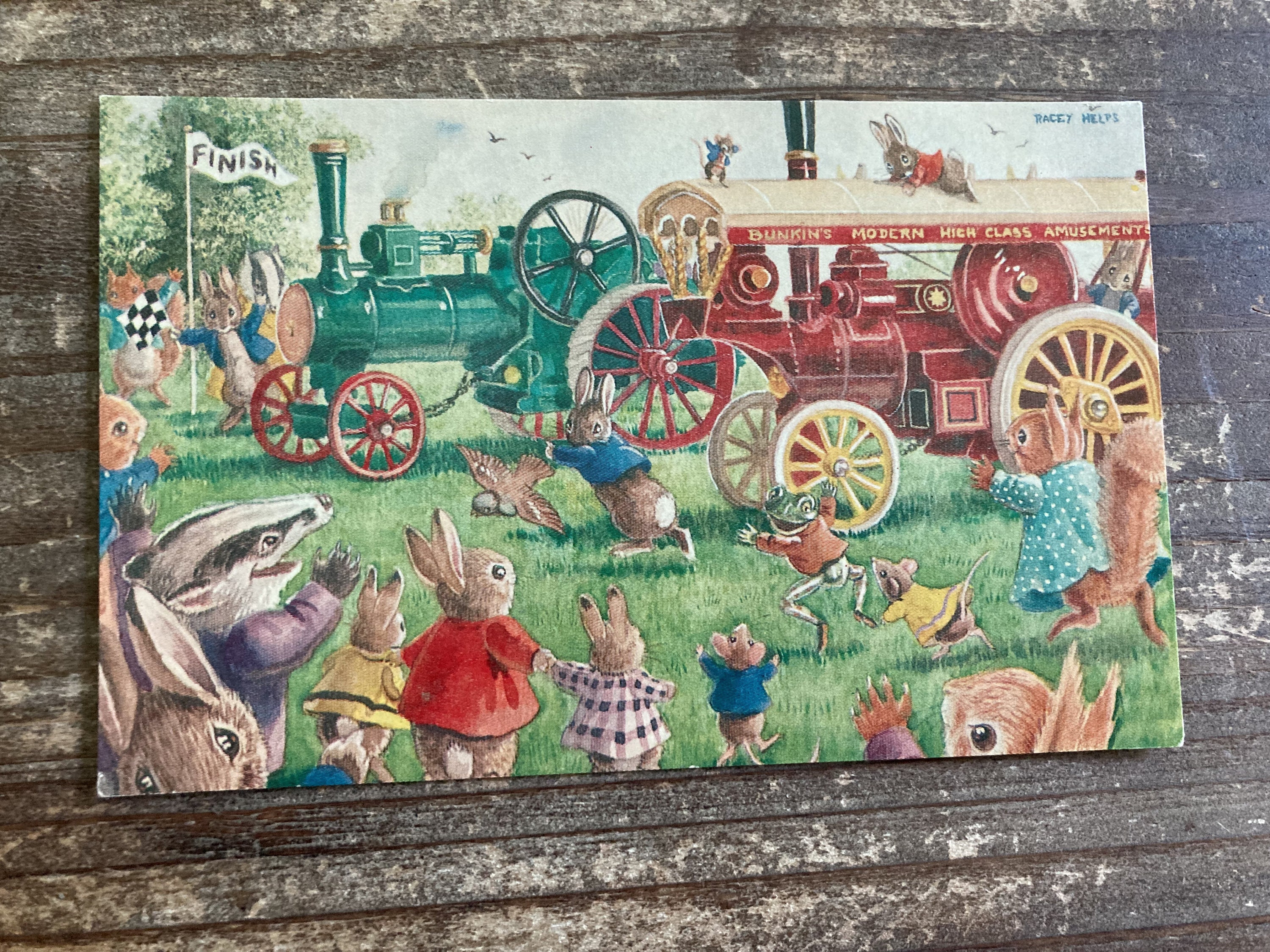 The Traction Engine Race Rabbits Steam Powered Train 351 - Etsy