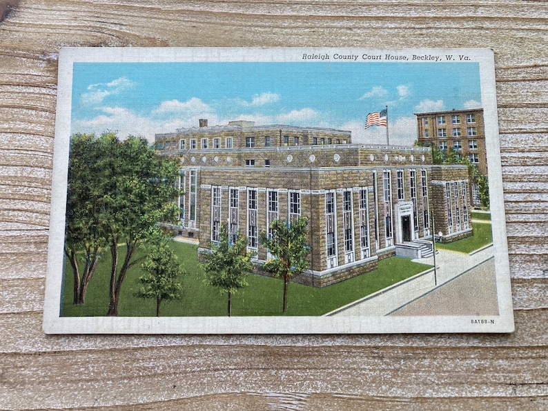 Raleigh County Courthouse Beckley, West Virginia Vintage Curteich ...