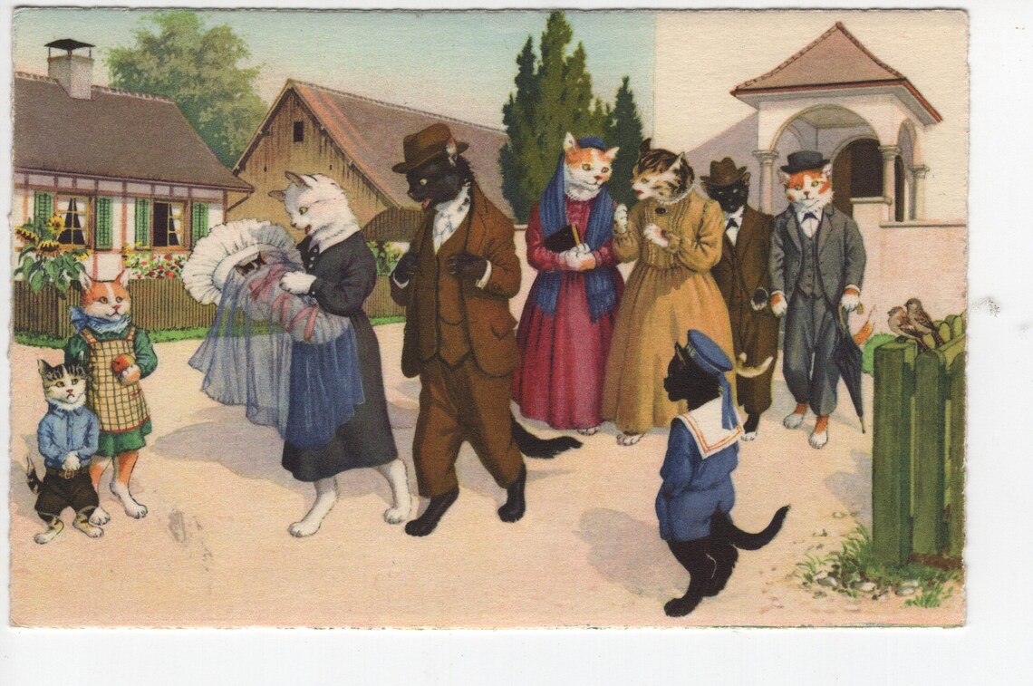 Mainzer Cats Baptism Christening 4723 Alfred Mainzer | Etsy