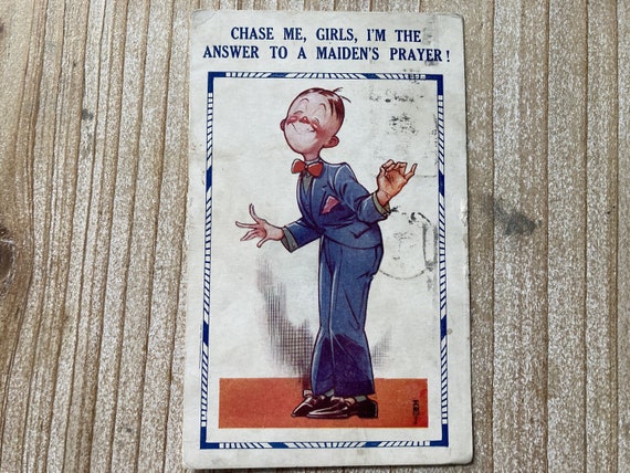 Chase Me Girls Classic Nerd Cartoon Humor 1931 | Etsy