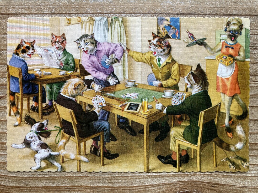 Mainzer Cats * Cats Playing Cards * 4750 * Alfred Mainzer * Eugen ...
