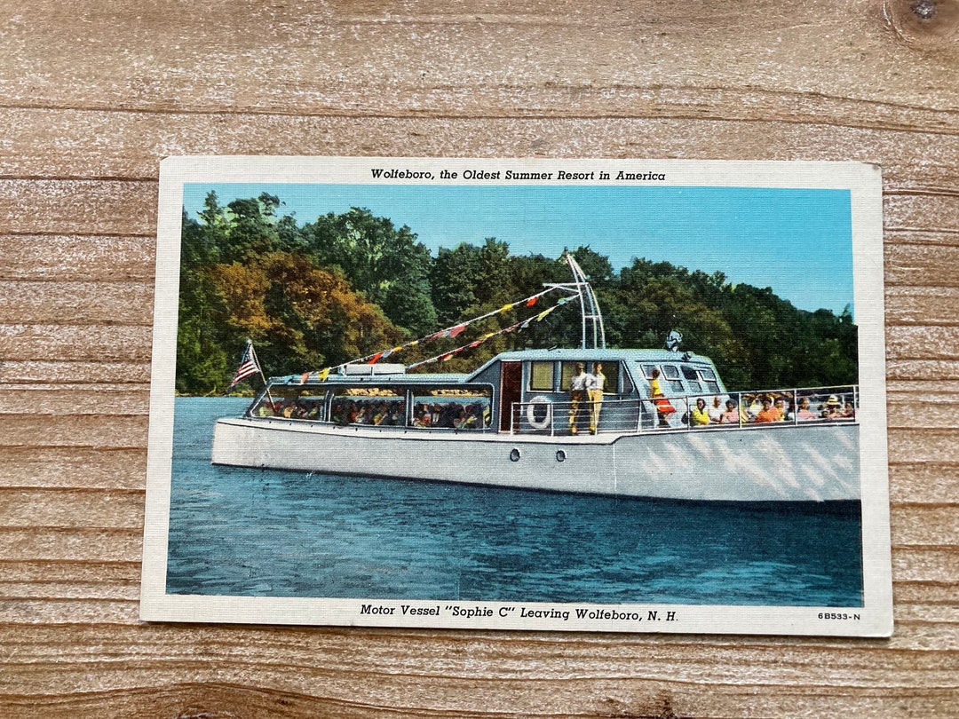 Motor Vessel Sophie C, Postal Boat, Wolfeboro, New Hampshire, Curteich ...