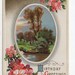 River Scene Pretty Flowers Birthday Greetings Victorian Vintage ...