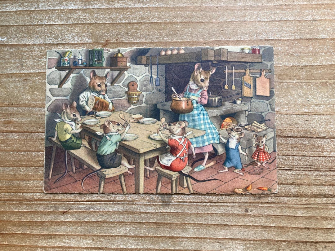 Mainzer Mice * Mouse Family Dinner Time * 4763 * Alfred Mainzer * Eugen ...
