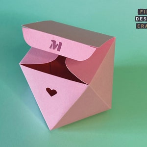 Polyhedron Shape Box, Geomtric Box SVG, Letter M, Turorial, Cut Files ...
