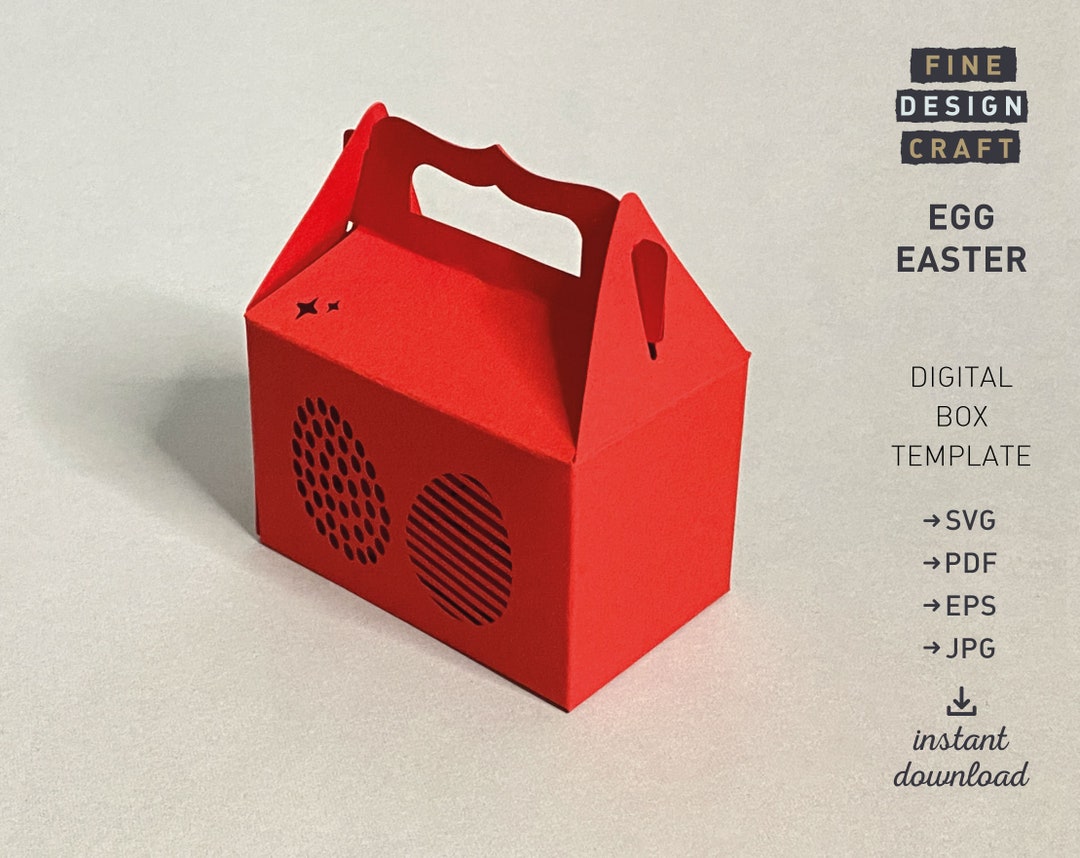 Egg Easter Box SVG, Gift Box SVG Tutorial, Party Favor, DIY Basket ...