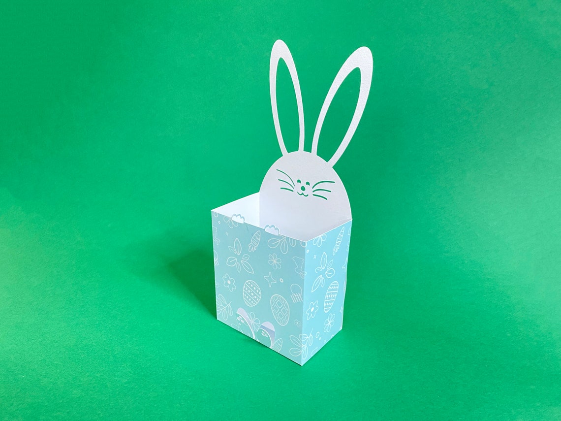 Easter Bunny Box SVG, Gift Box SVG Tutorial, Party Favor, Basket ...