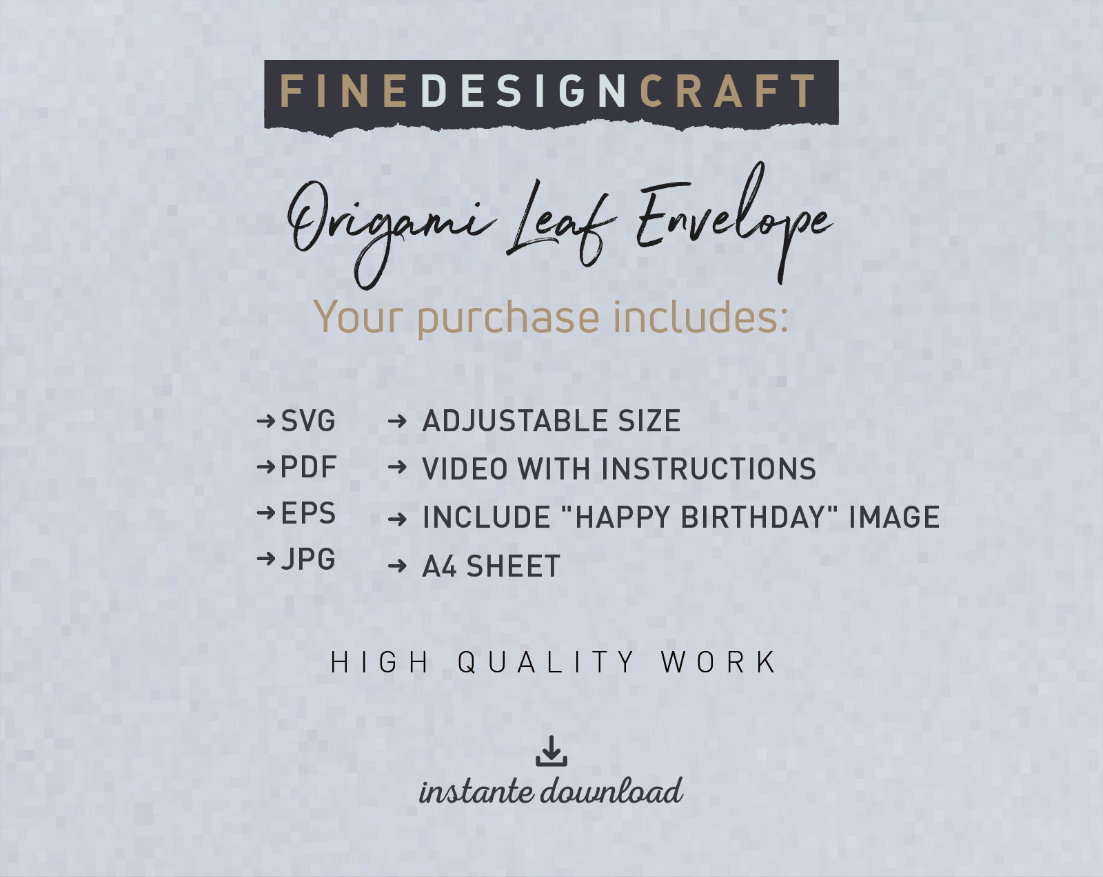 Origami Leaf Envelope Template, DIY Birthday Card (digital Download) - Etsy