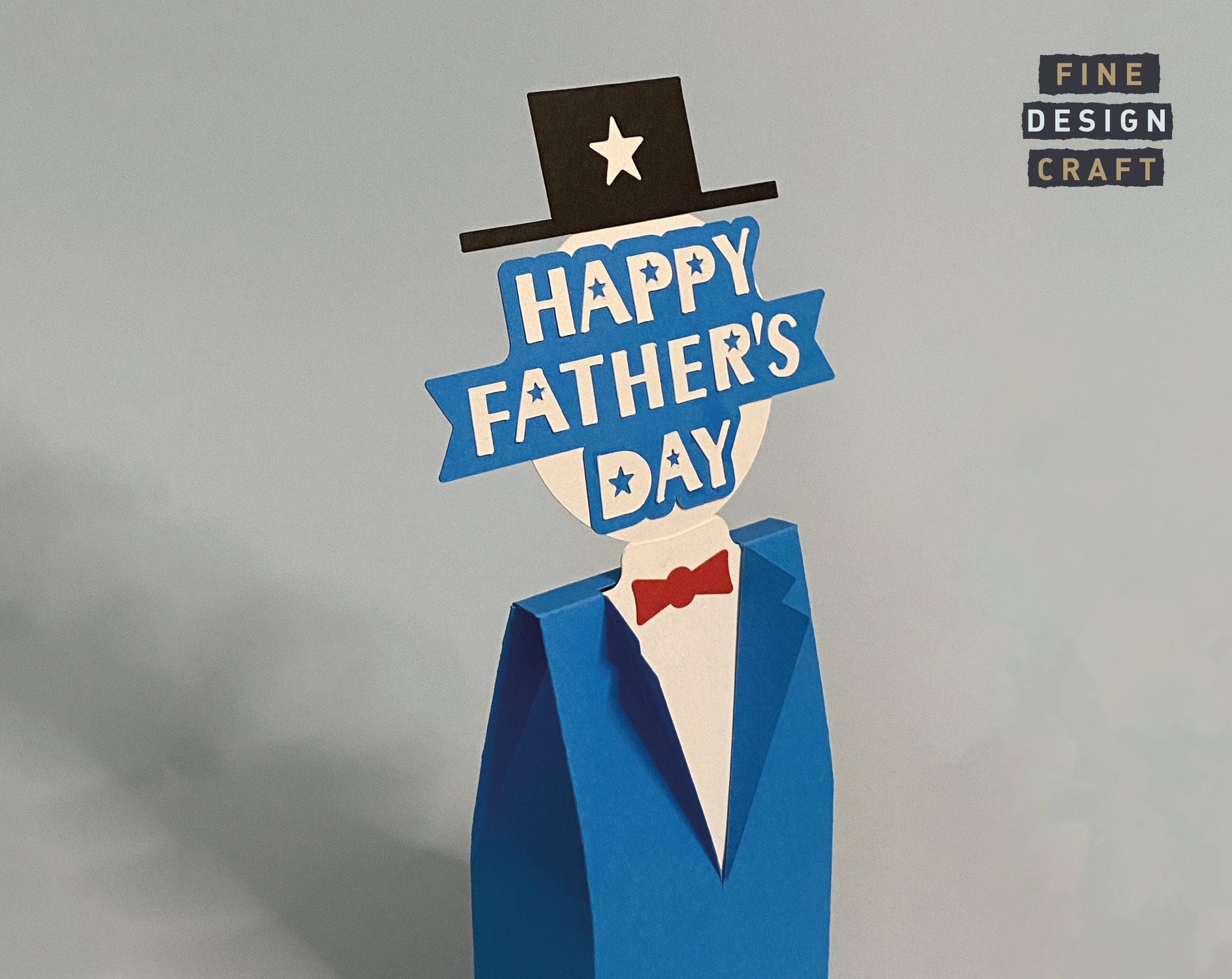 Father's Day Gift Box, 3D Best DAD Ever Gift Box SVG, Happy Father's ...