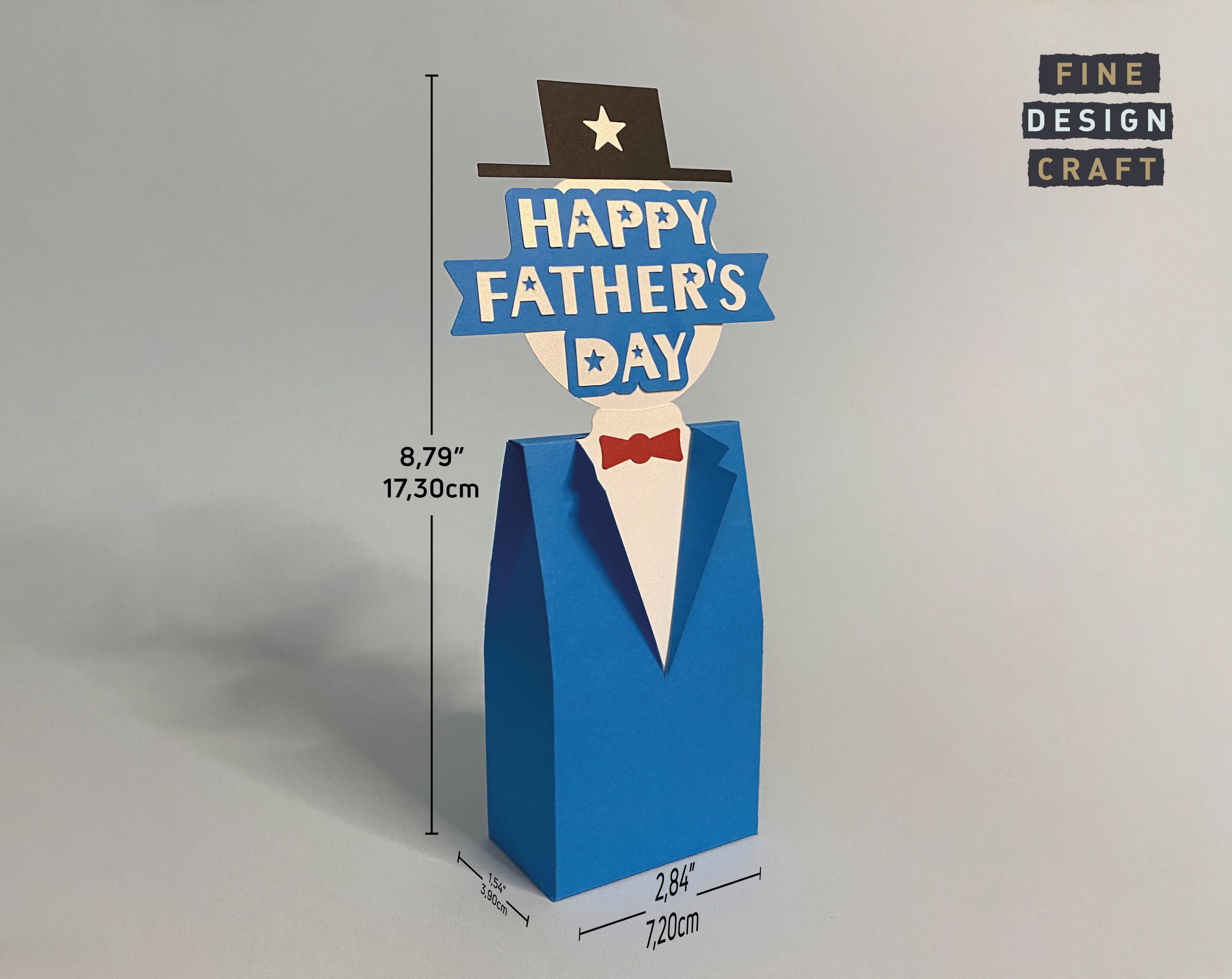 Father's Day Gift Box, 3D Best DAD Ever Gift Box SVG, Happy Father's ...