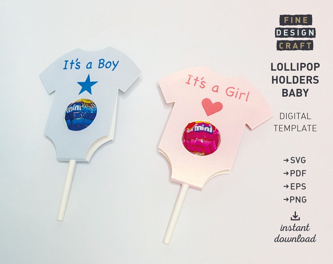 Lollipop Holders Baby, Digital Lollipop Holders SVG, Digital Template ...