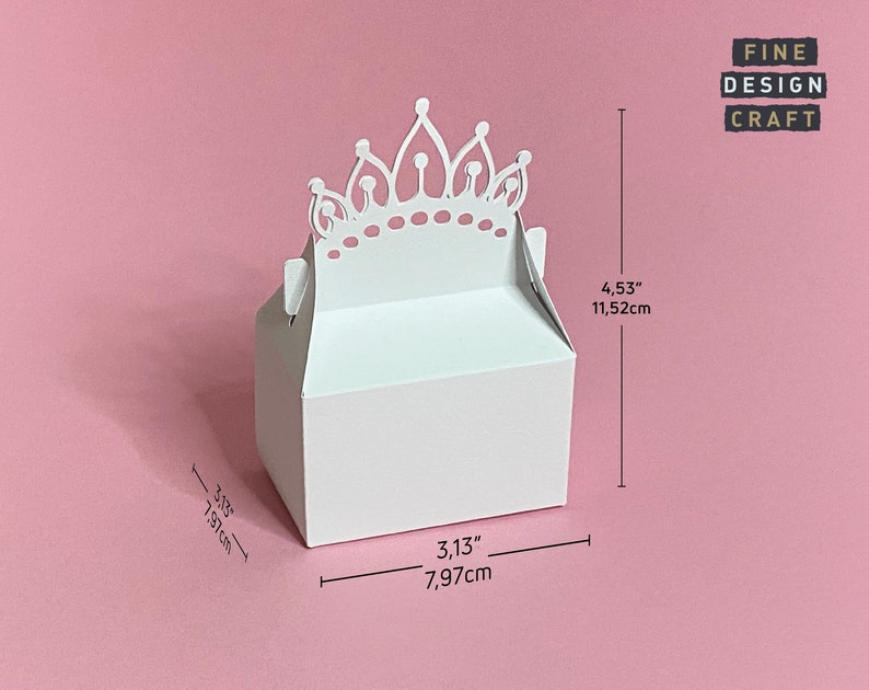 Princess Crown Box SVG Template, DIY Gift Box (digital Download) - Etsy