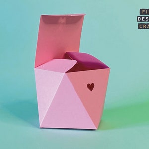 Polyhedron Shape Box, Geomtric Box SVG, Letter M, Turorial, Cut Files ...