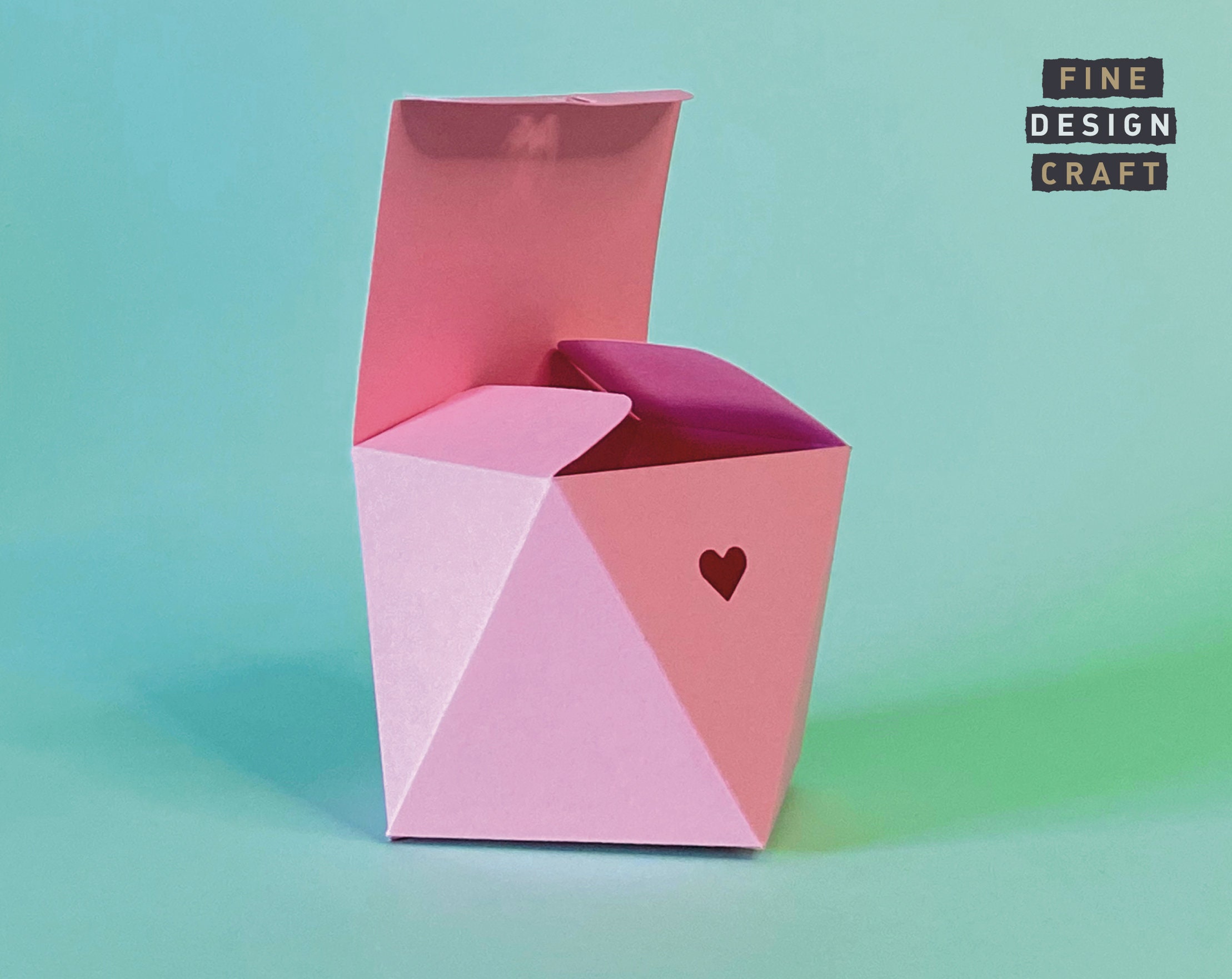 Polyhedron Shape Box, Geomtric Box SVG, Letter M, Turorial, Cut Files ...