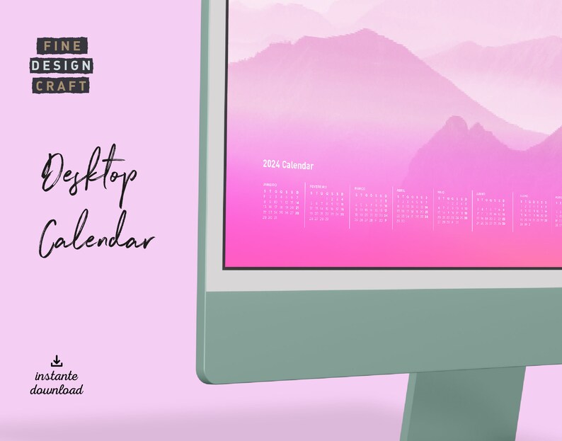 Desktop Wallpaper Calendar 2024, Digital Background, Laptop Wallpaper ...
