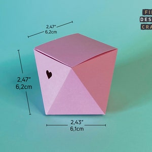 Polyhedron Shape Box, Geomtric Box SVG, Letter M, Turorial, Cut Files ...