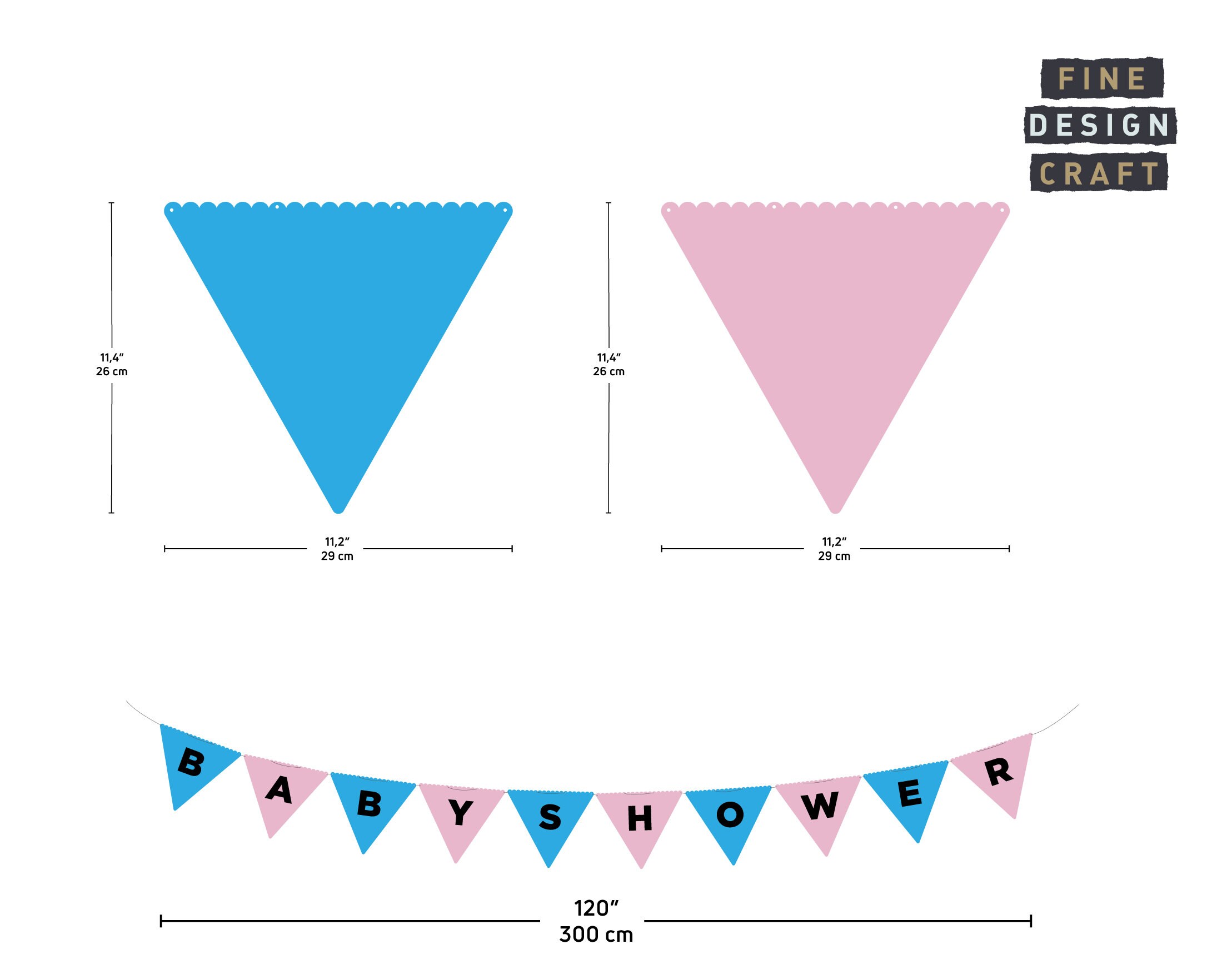 Baby Shower Letters, Triangle Decoration, Party Decor, Twin Sons, SVG ...