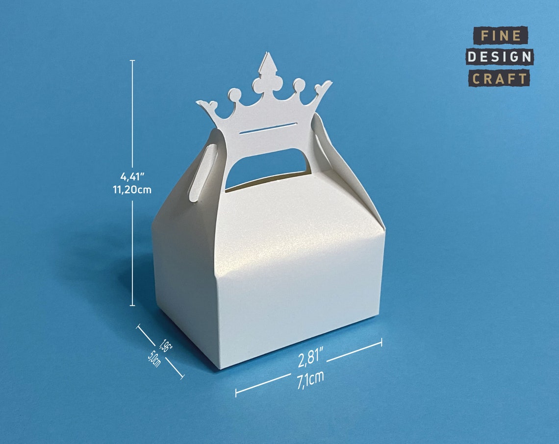 Prince Crown Box SVG Child Gift Box SVG Gift Prince Crown - Etsy