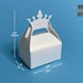 Prince Crown Box SVG, Child Gift Box SVG, Gift Prince Crown Tutorial 3D ...
