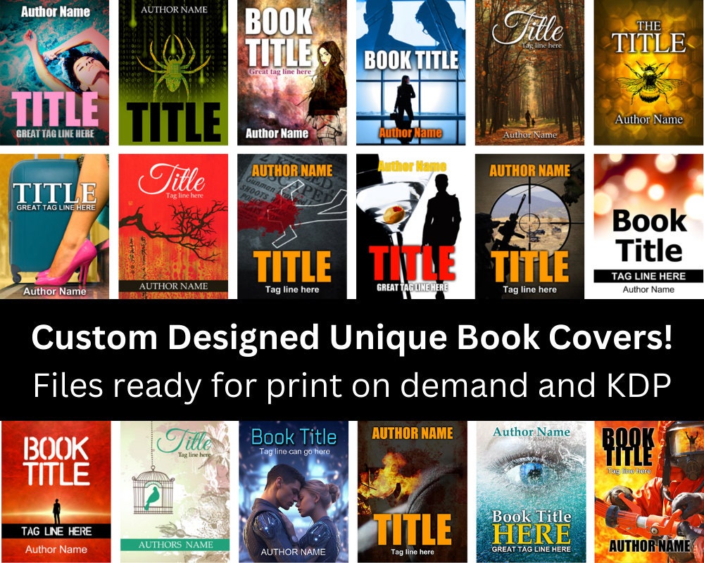 Custom Book Cover Design, Custom E-book Cover Design, Journal Cover, Planner Cover, Full Book ...