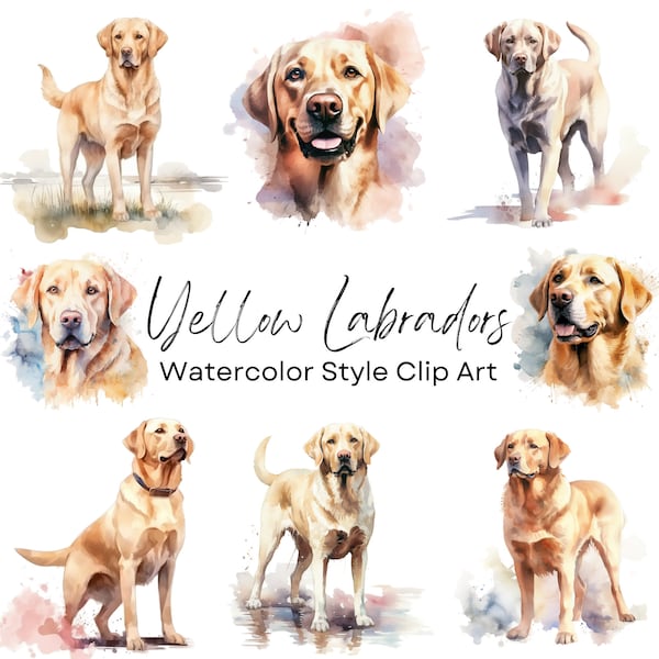 Yellow Lab Watercolor - Etsy