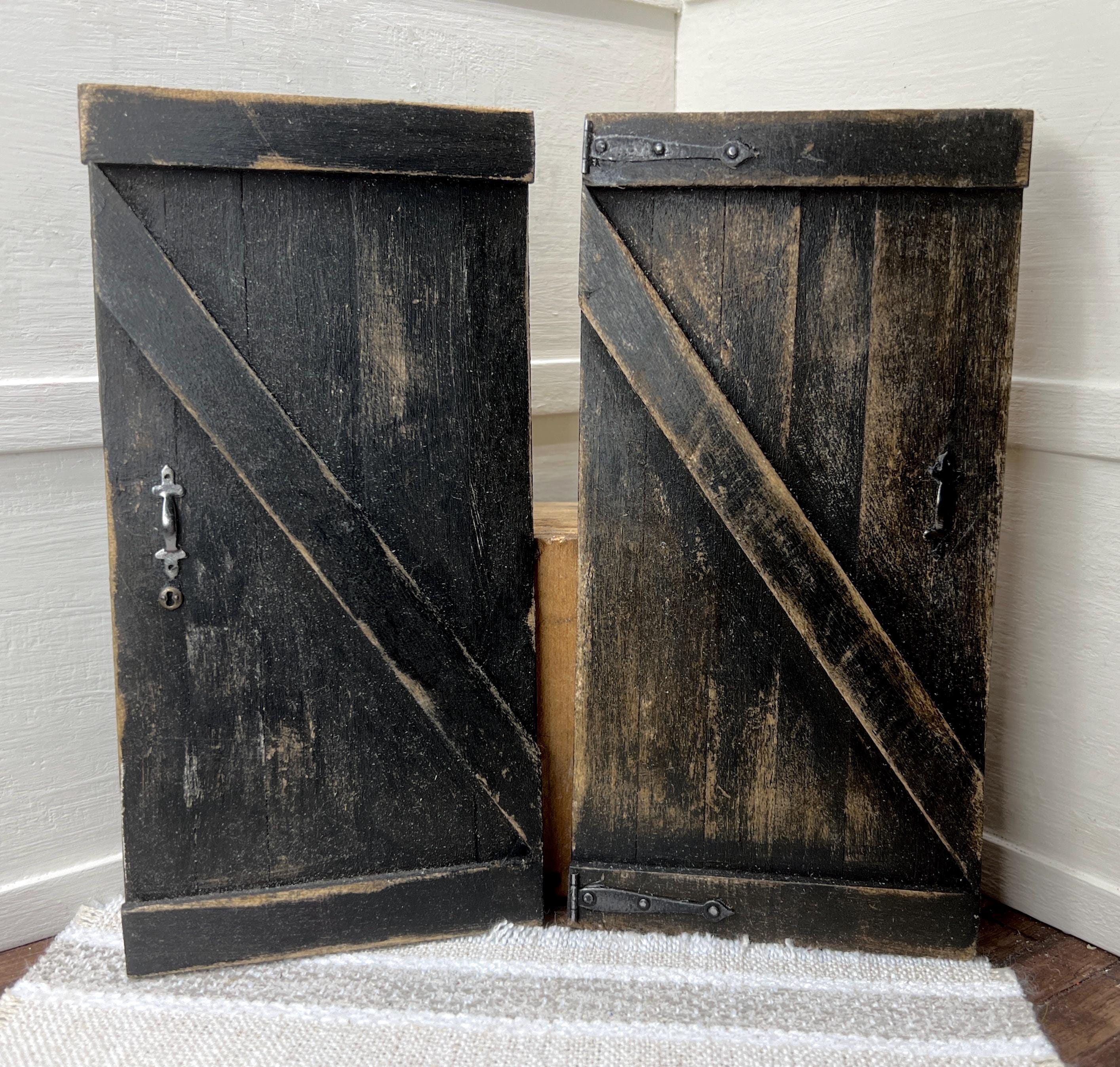 Miniature Dollhouse Barn Door Rustic Primitive Handmade 1:12 Scale - Etsy