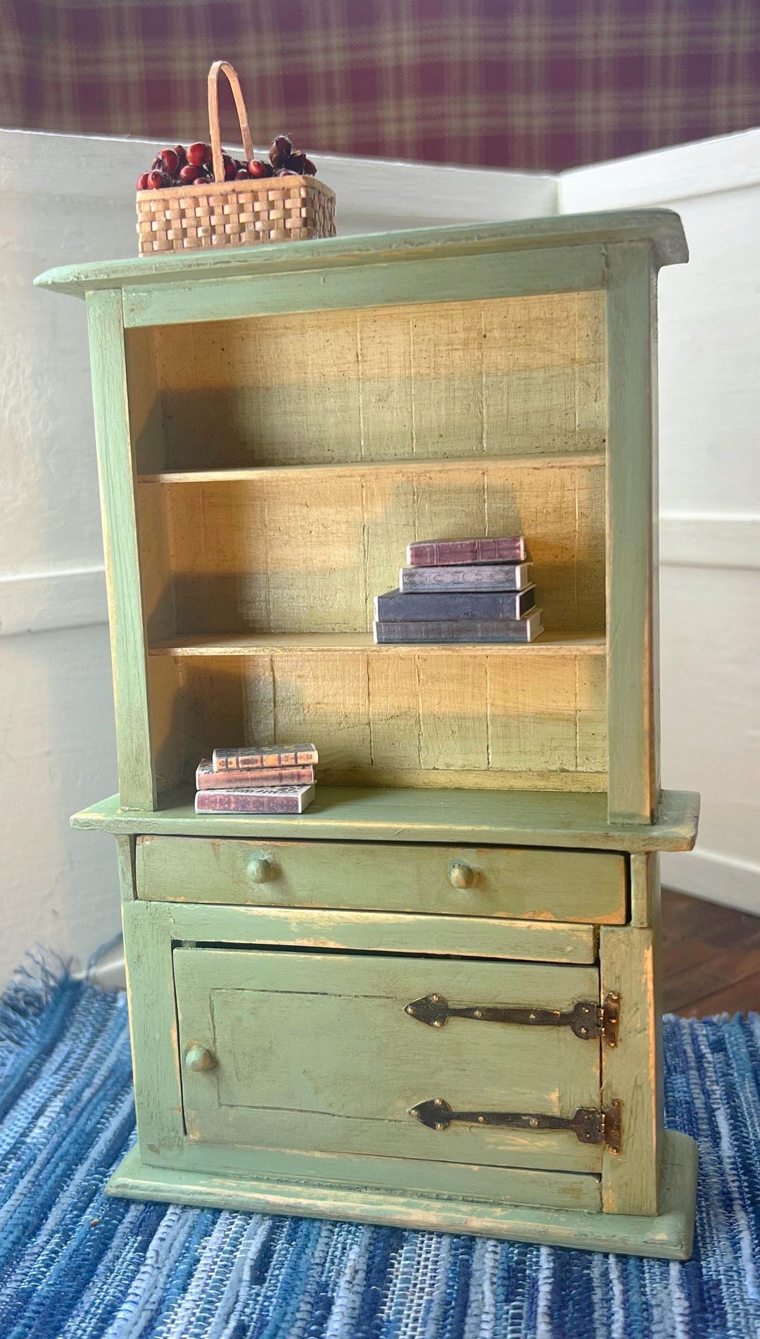 1:12 Miniature Dollhouse Primitive Rustic Handmade Wooden Cabinet - Etsy
